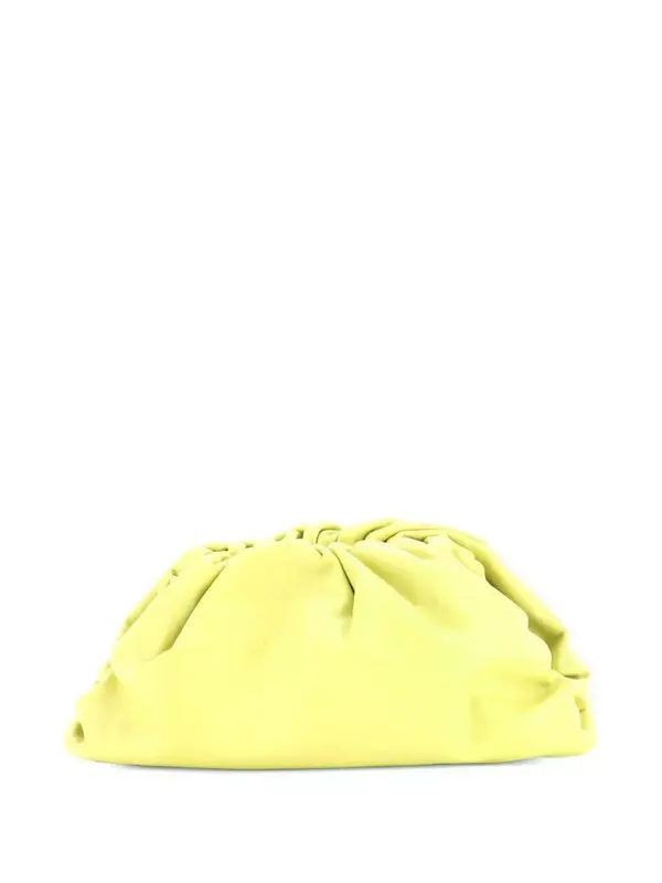 Bottega Veneta The Pouch Leather Clutch Bag - Green