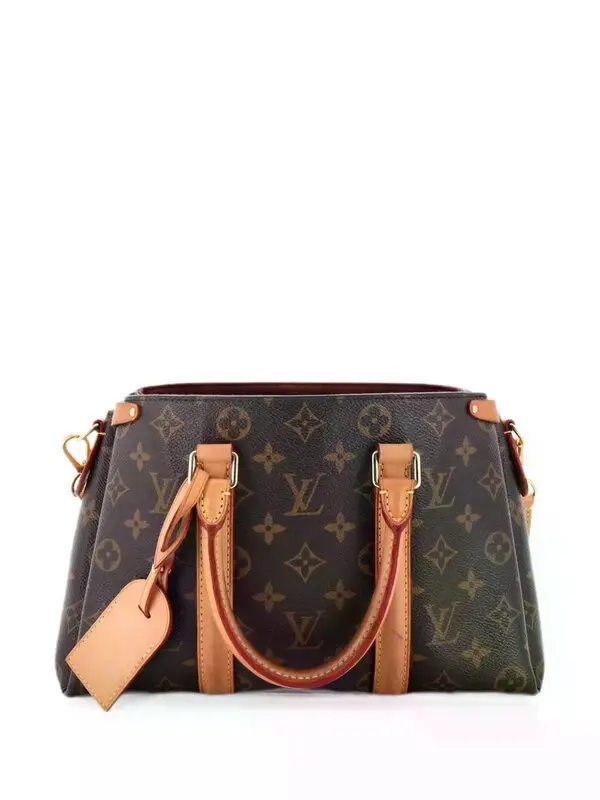 LOUIS VUITTON Soufflot Tote Monogram Canvas With Leather Bb Satchel - Brown