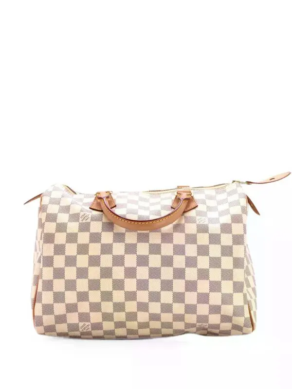 LOUIS VUITTON Speedy Handbag Damier Satchel - White