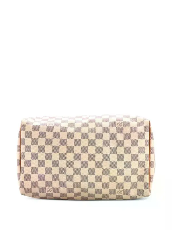 LOUIS VUITTON Speedy Handbag Damier Satchel - White