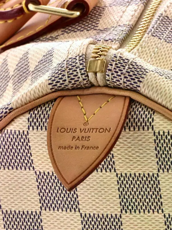 LOUIS VUITTON Speedy Handbag Damier Satchel - White