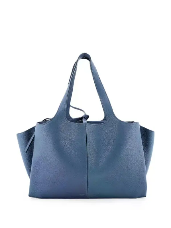 Celine Tri-fold Grained Calfskin Small Shoulder Bag - Blue