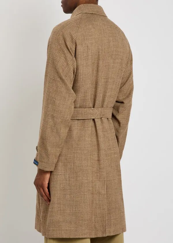 Polo Ralph Lauren Belted Silk And Linen-blend Coat