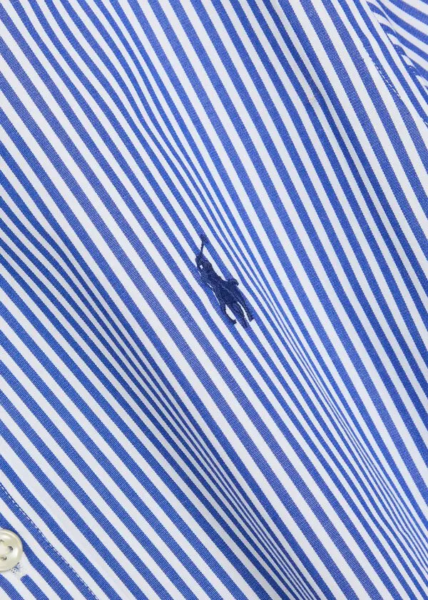 Polo Ralph Lauren Striped Stretch-cotton Shirt - Light Blue