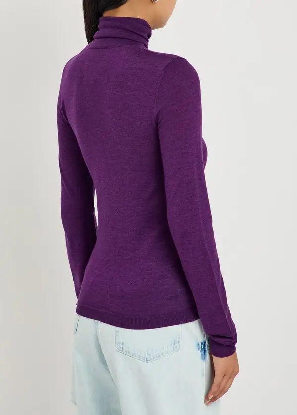 MAISON MARGIELA Roll-neck Wool And Silk-blend Top