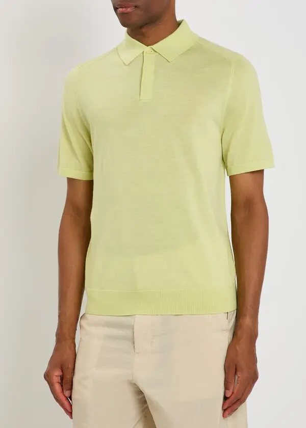 Paul Smith Logo-embroidered Merino Wool Polo Shirt