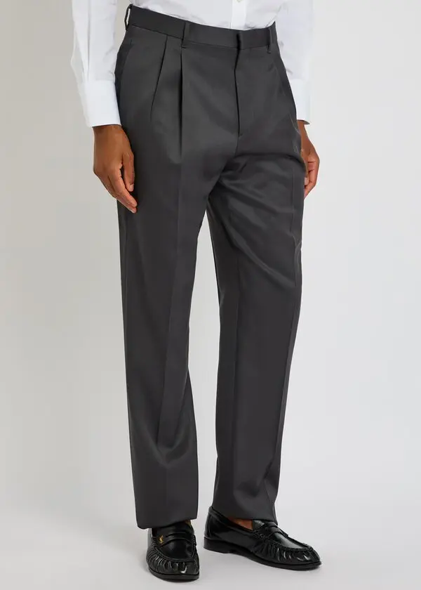 LARDINI Straight-leg Wool Trousers