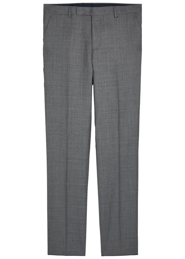 Paul Smith Tailored Slim Tapered-leg Wool Trousers - Grey