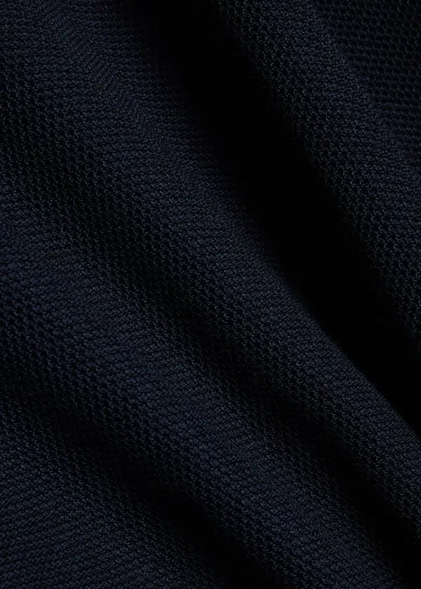 Paul Smith Half-zip Waffle Wool-blend Jumper - Navy