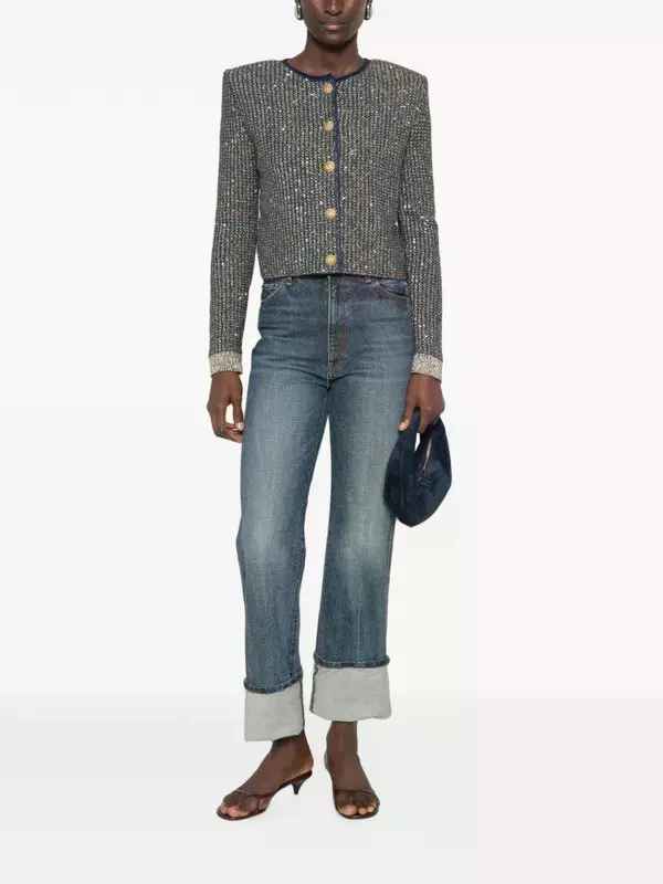 Balmain Glittered Tweed Cardigan