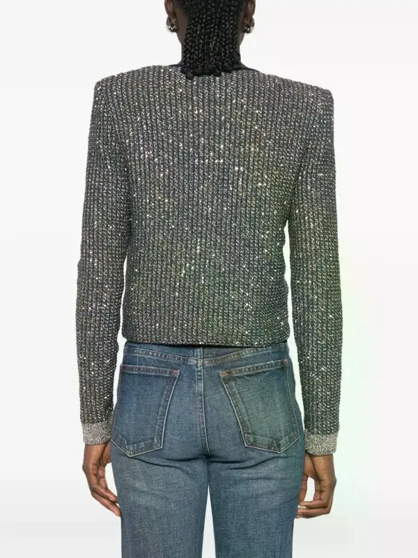 Balmain Glittered Tweed Cardigan