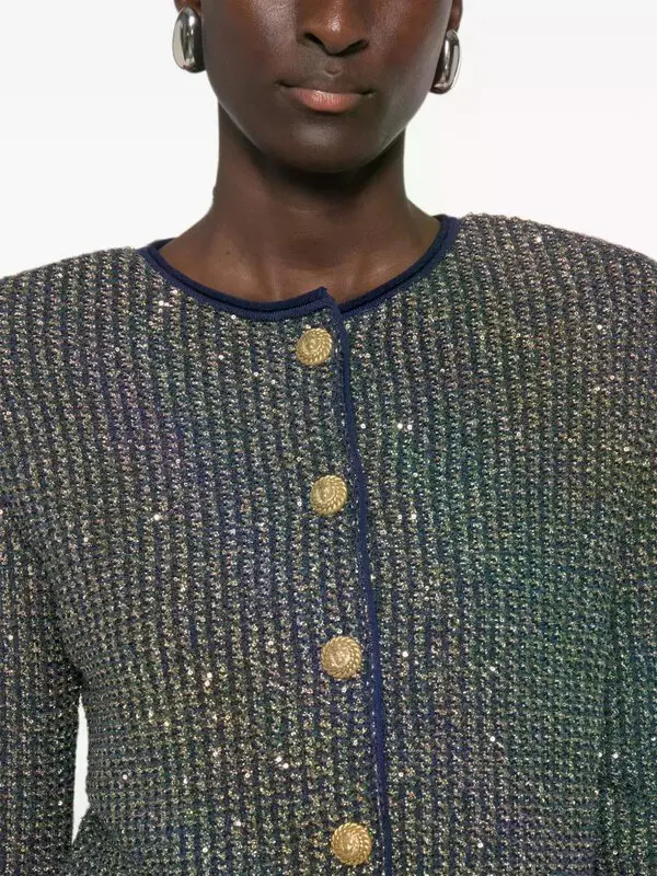Balmain Glittered Tweed Cardigan