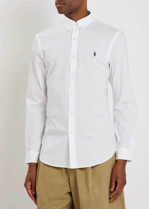 Polo Ralph Lauren Logo-embroidered Stretch-cotton Shirt