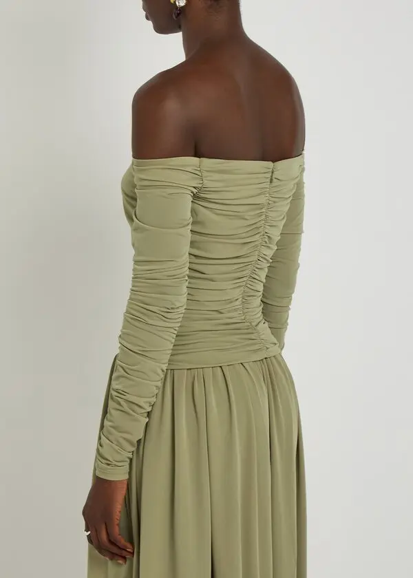 Ronny Kobo Ruby Ruched Tissue Jersey Top