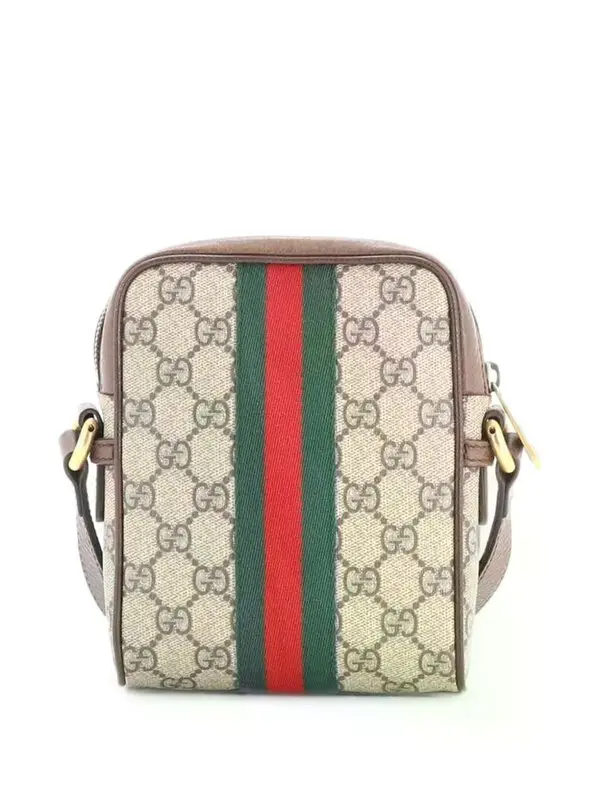 Gucci Ophidia Messenger Bag Gg Coated Canvas Mini Crossbody - Brown