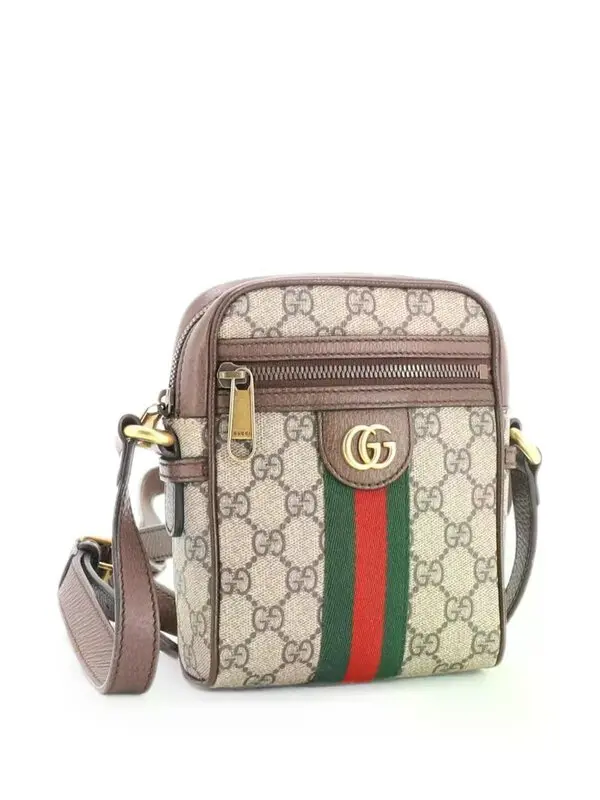 Gucci Ophidia Messenger Bag Gg Coated Canvas Mini Crossbody