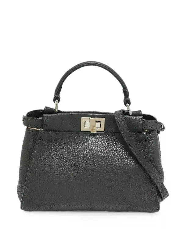 Fendi Mini Peekaboo Selleria Shoulder Bag