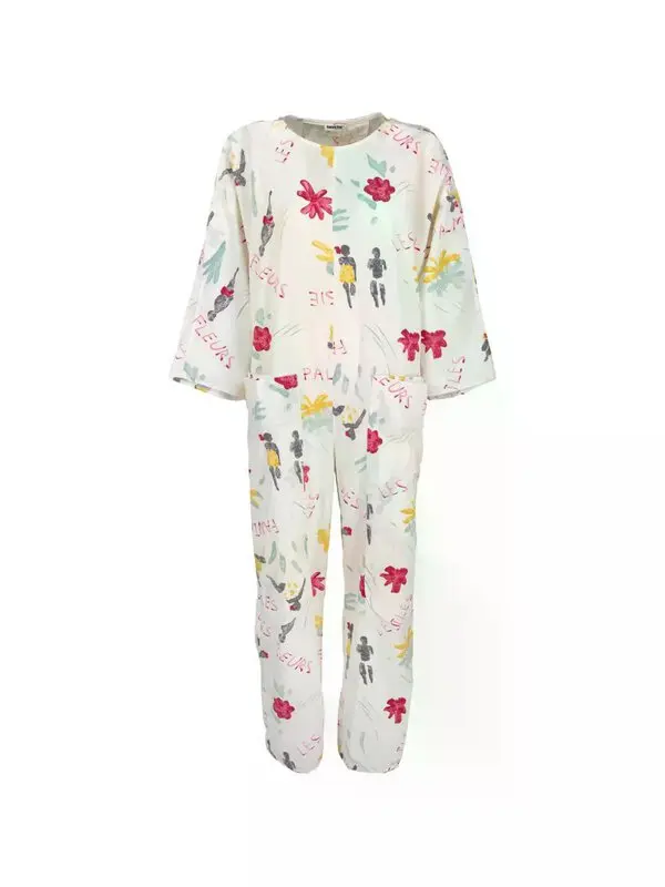 Touché Graphic-print Jumpsuit - White