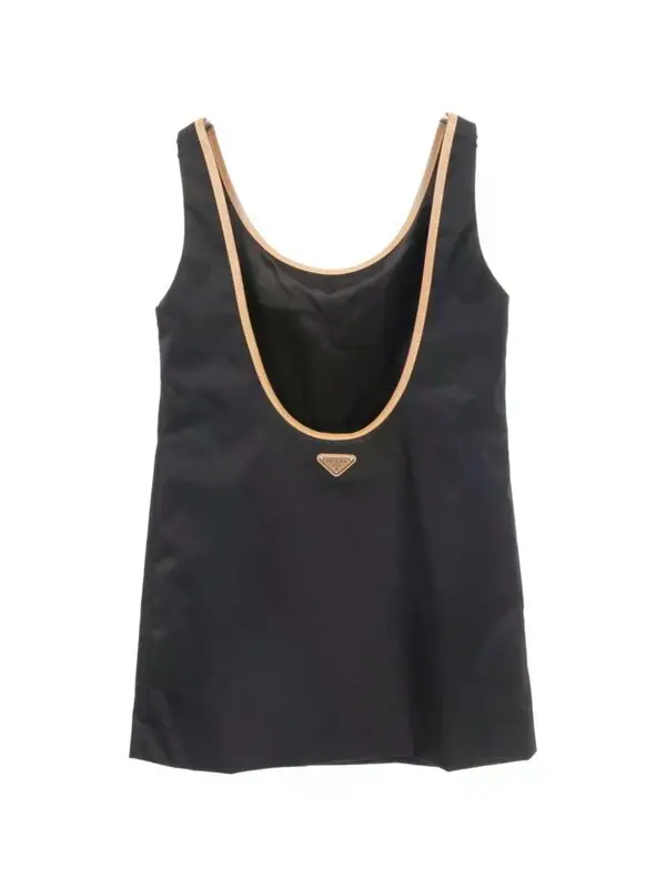 Prada Re-nylon Logo-plaque Mini Dress