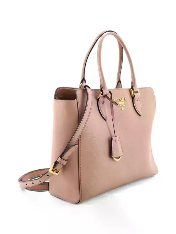Prada Convertible Saffiano With Soft Calf Medium Tote Bag