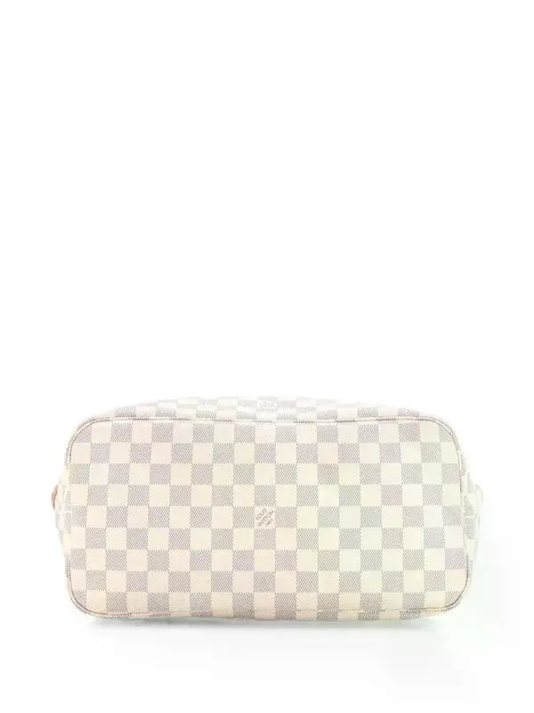 LOUIS VUITTON Neverfull Nm Damier Mm Tote Bag - White