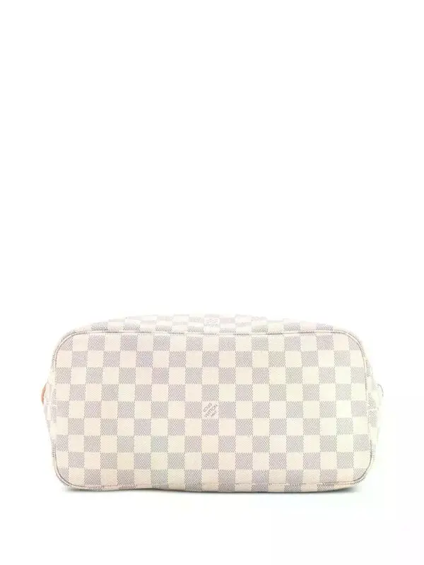 LOUIS VUITTON Neverfull Nm Damier Mm Tote Bag - White