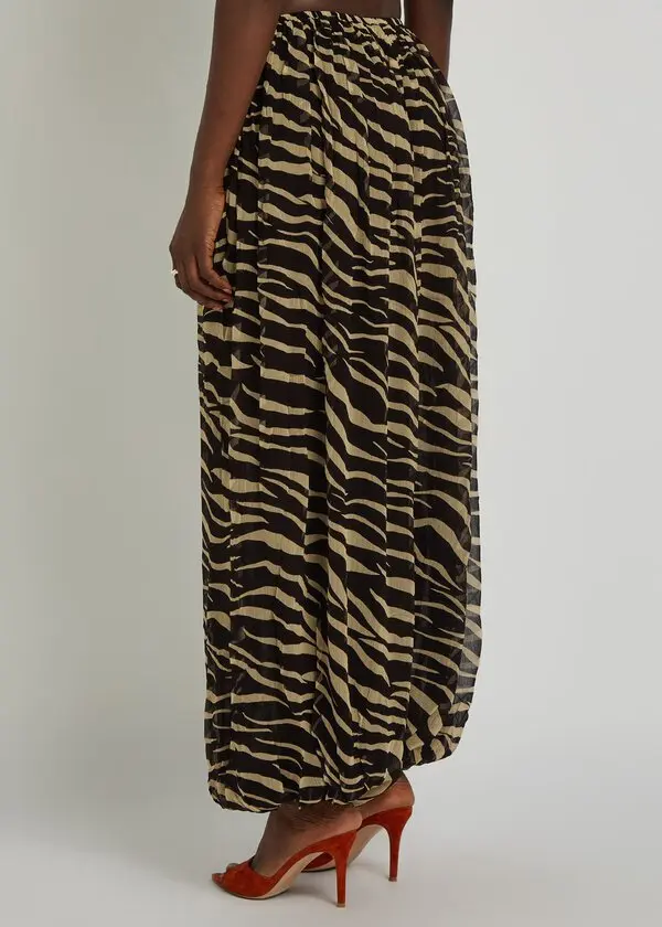 Ronny Kobo Renier Zebra-print Georgette Balloon Trousers - Multicoloured