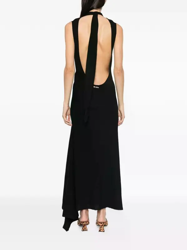Attico Open-back Draped Maxi Dress