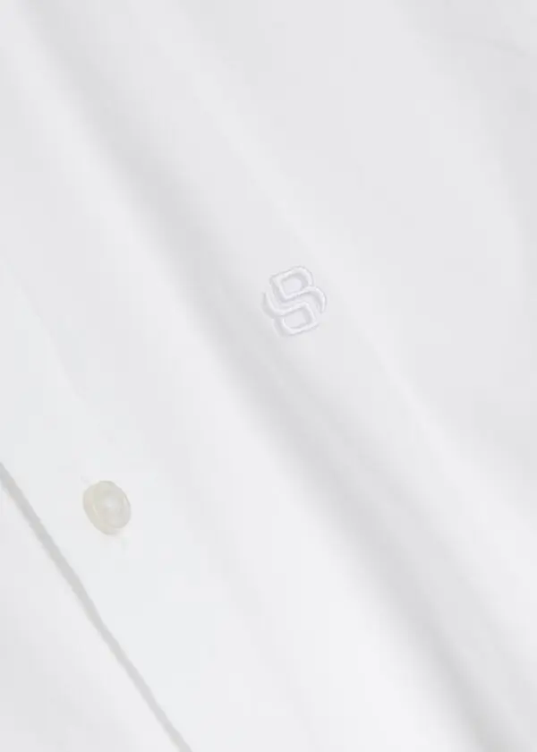 BOSS Roan Logo-embroidered Cotton-poplin Shirt