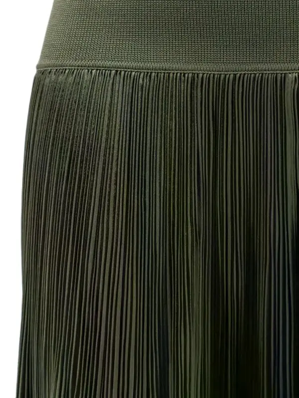 JOSEPH Rabat Pleated Satin Maxi Skirt - Green