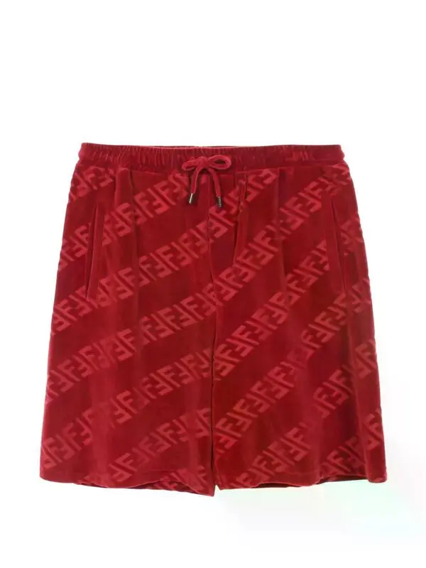 Fendi Zucca Logo Cotton Shorts