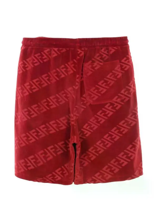 Fendi Zucca Logo Cotton Shorts