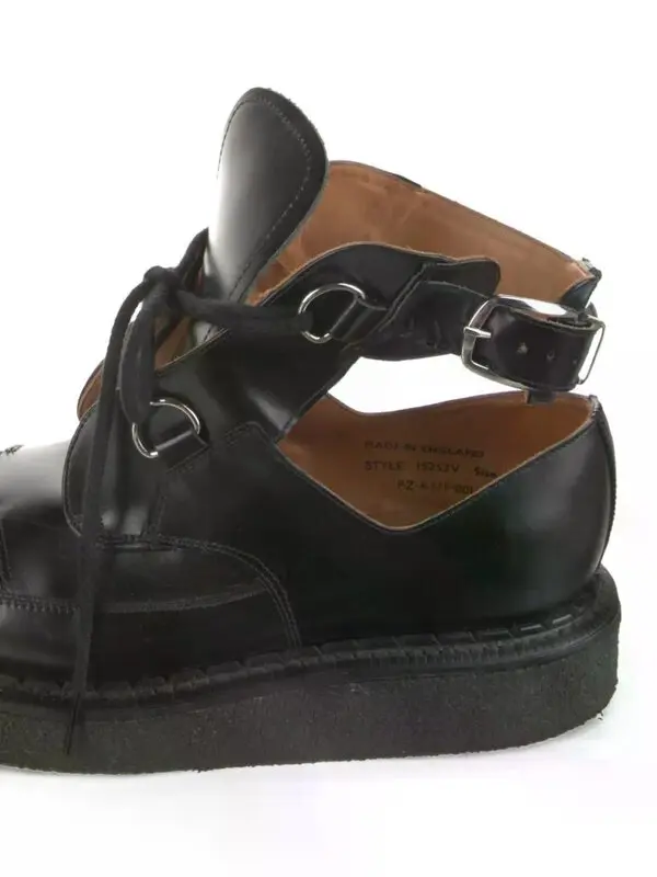 Comme Des Garçons Woven Buckle-strap Ankle Boots