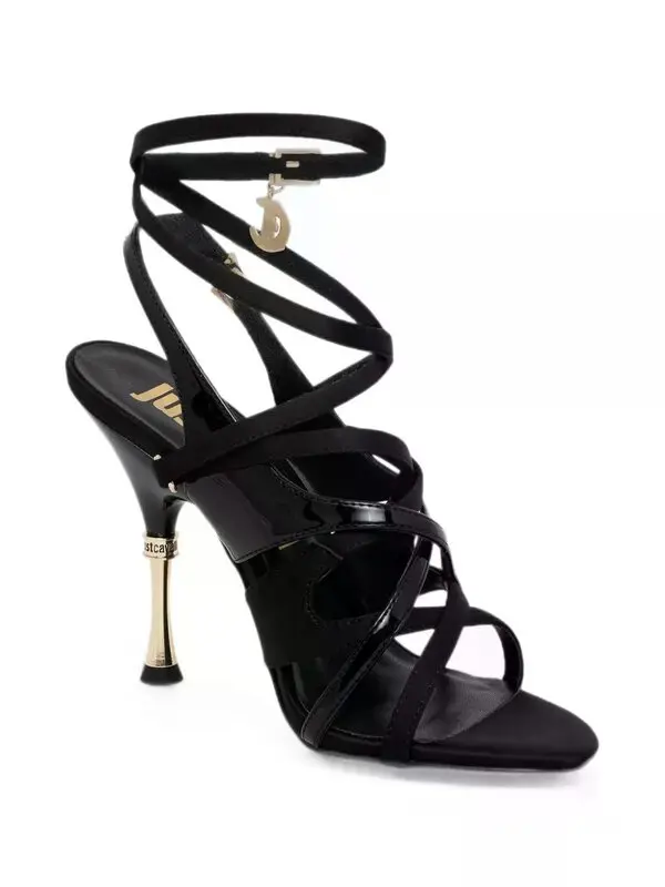 Just Cavalli Strappy Logo-charm Sandals - Black
