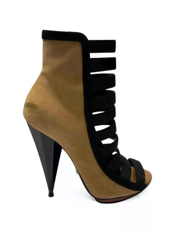 Gucci Olimpia Elastic-strap Suede Boots - Brown