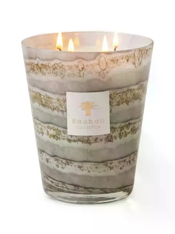 BAOBAB COLLECTION Atacama Patterned Scented Candle - Grey