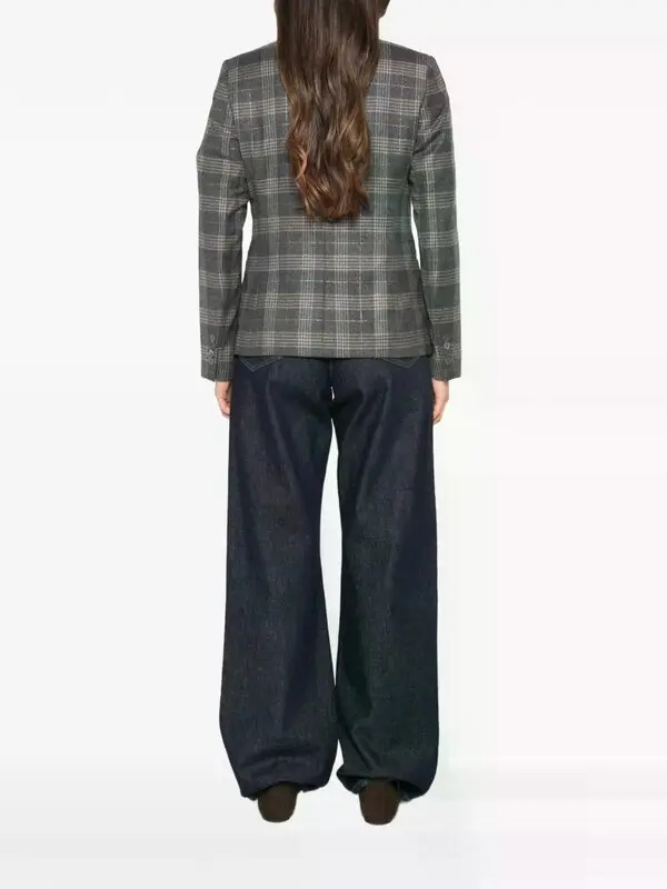 Peserico Double-breasted Check-pattern Blazer