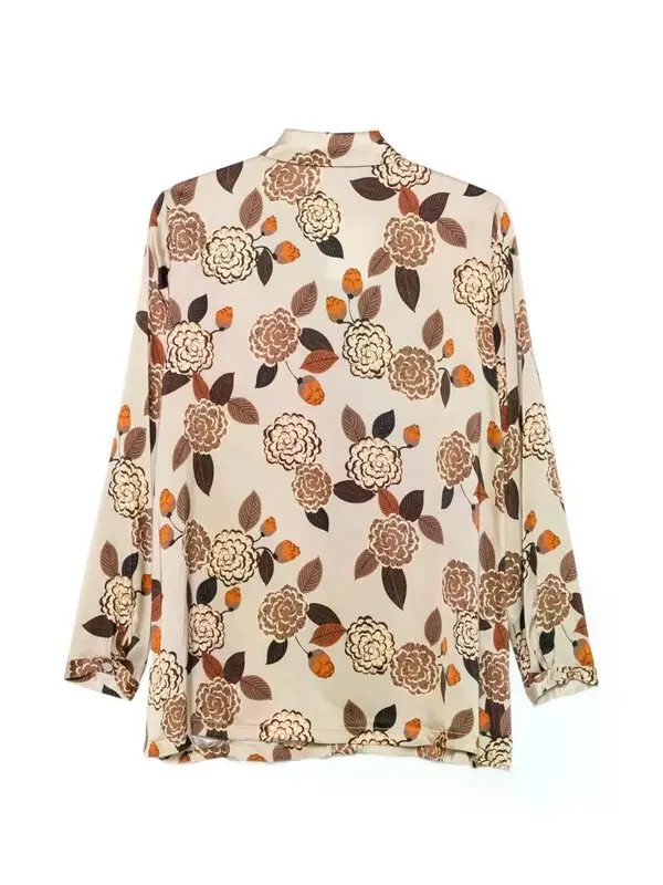 SIYU Floral Print Long-sleeve Shirt