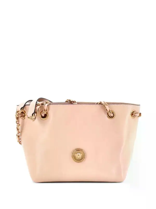Versace Medusa Icon Chain Leather Mini Tote Bag - Neutrals