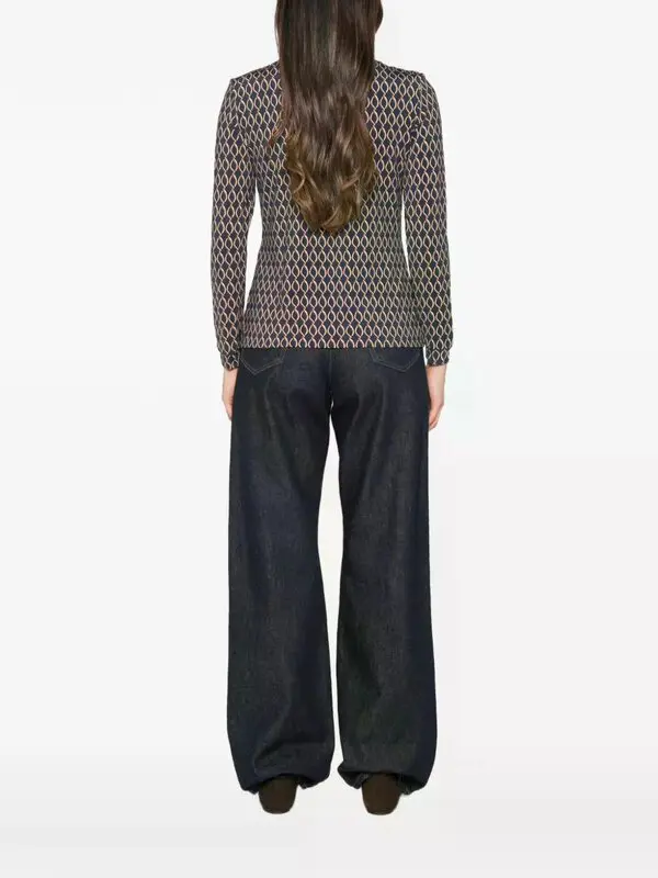 SIYU Geometric-print Long-sleeve Shirt
