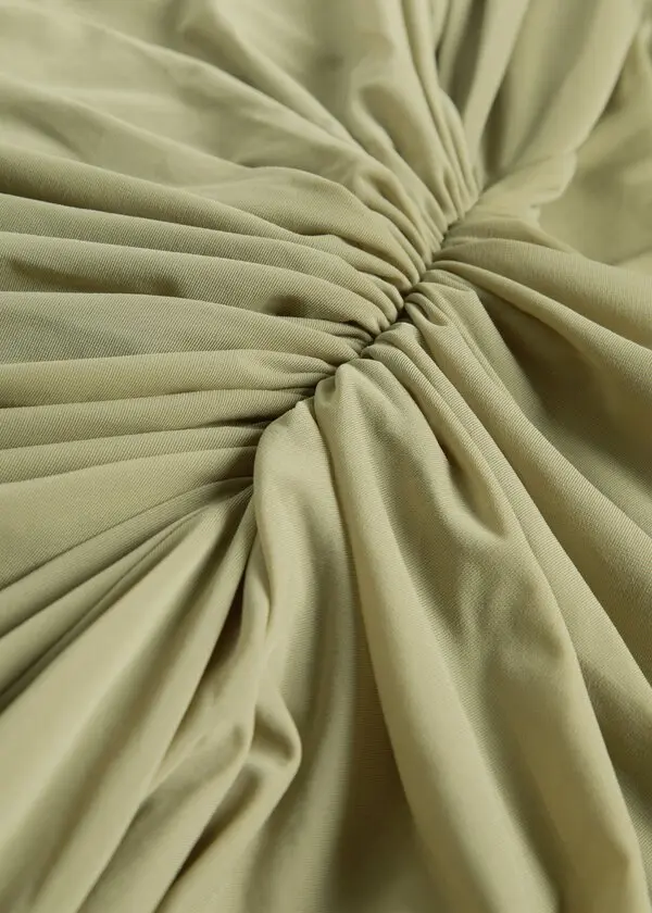 Ronny Kobo Enid Ruched Tissue Jersey Maxi Dress - Light Green