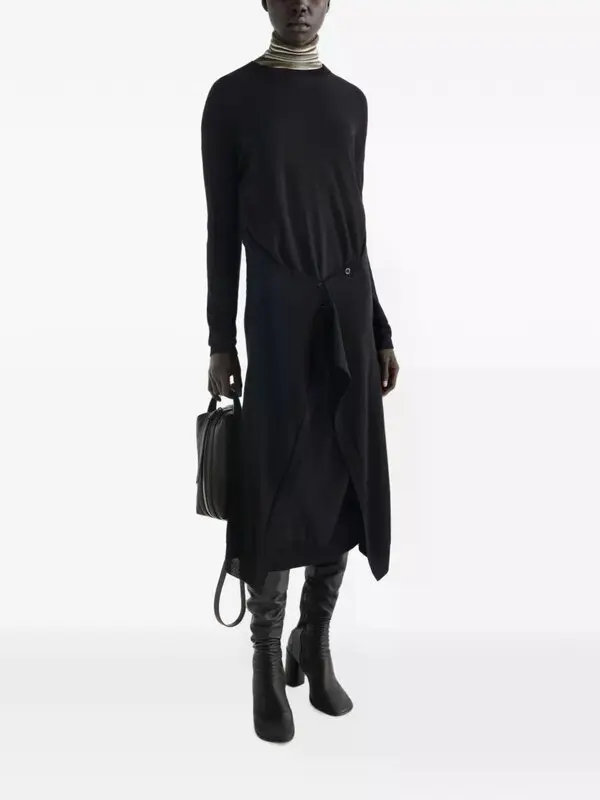 LEMAIRE Buttoned Dress In Merino Wool Blend