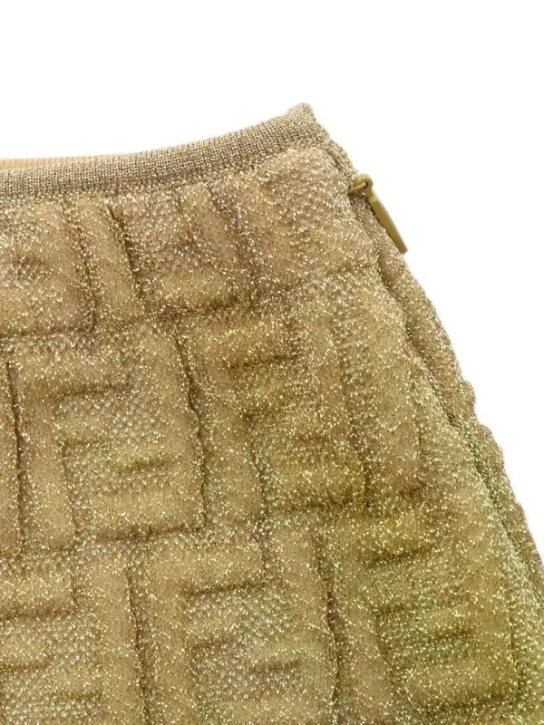 Fendi 2010s Ff Pattern Knitted Midi Skirt