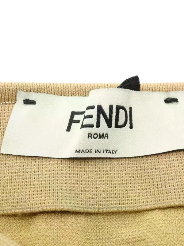 Fendi 2010s Ff Pattern Knitted Midi Skirt