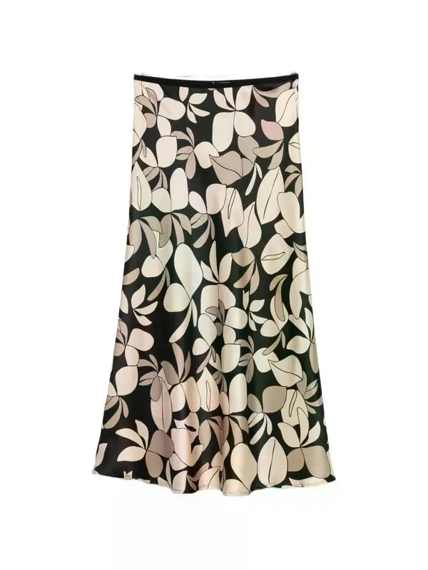 SIYU Floral-print Midi Skirt - Neutrals