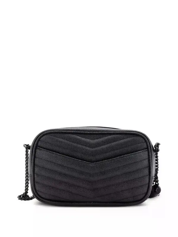 Saint Laurent Matelassé Chevron Leather Mini Camera Crossbody Bag