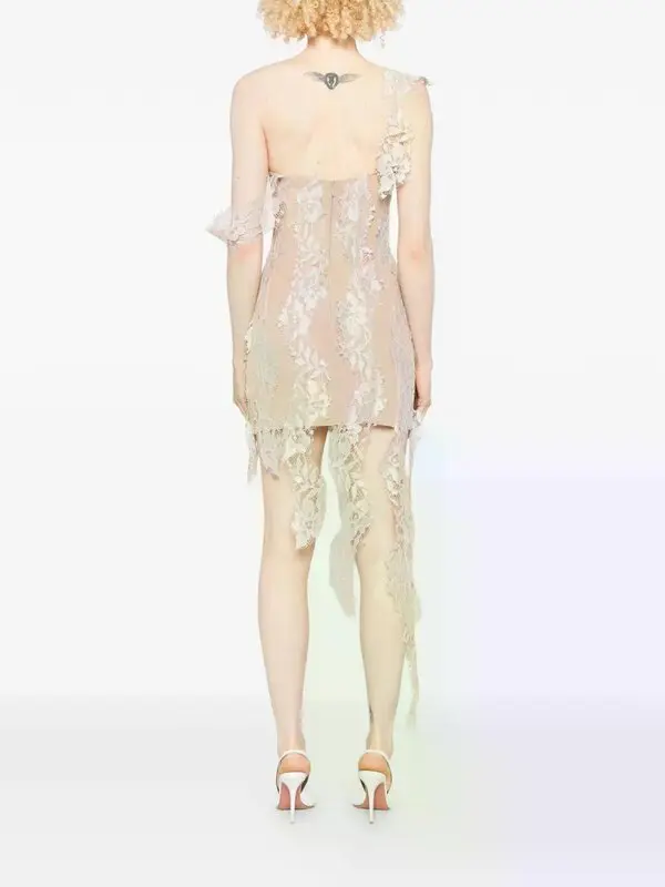 Giuseppe Di Morabito Floral Lace Mini Dress