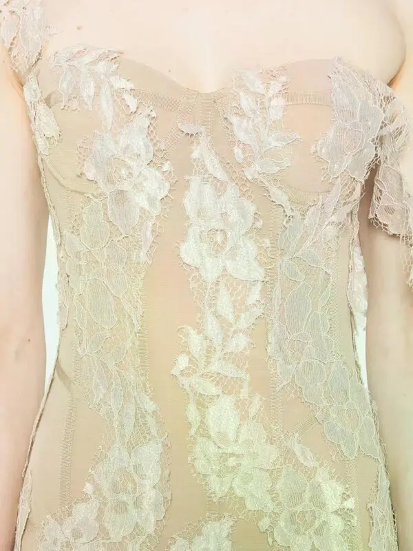 Giuseppe Di Morabito Floral Lace Mini Dress
