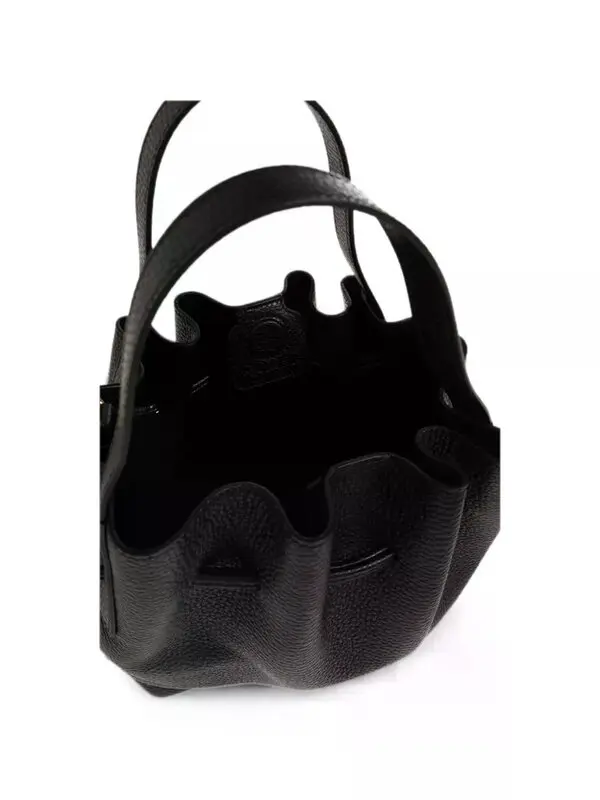 Yuzefi Mini Scallop Pebble-grain Bucket Bag