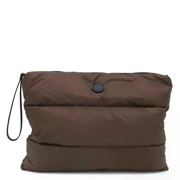 Moncler Quilted Logo-patch Clutch Bag